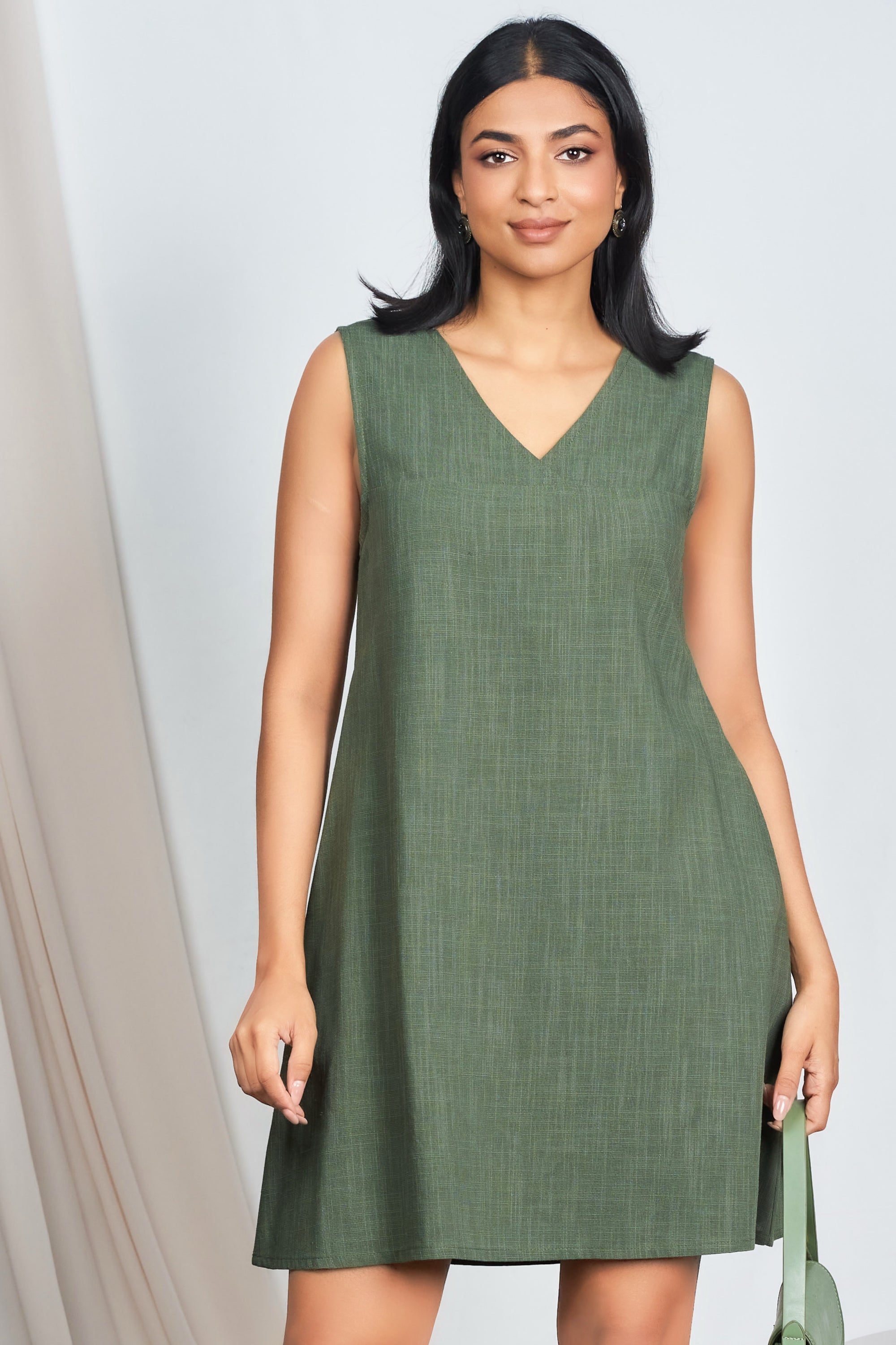 Green Aline Mini Dress – MONDY78